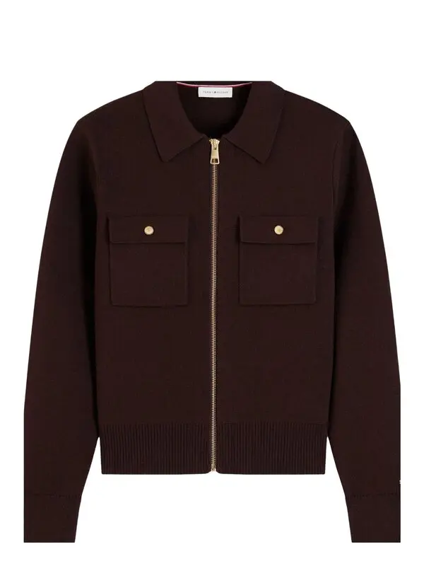 Tommy Hilfiger Zip-up Knit Jacket - Black
