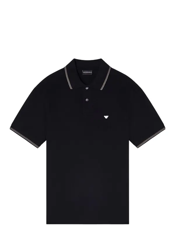 Emporio Armani Shortsleeve Polo Shirt - Black