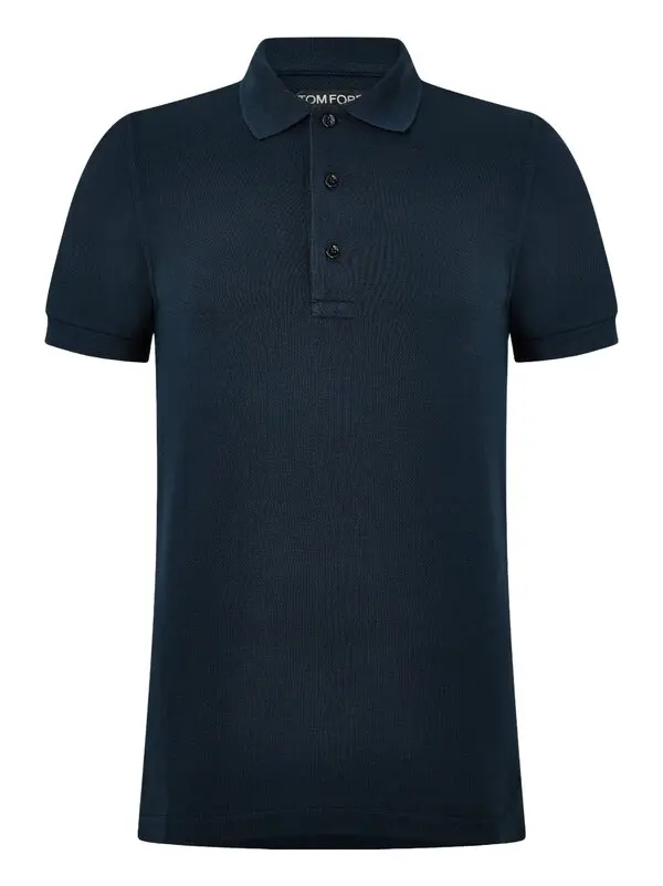 TOM FORD Solid Color Polo Shirt - Black