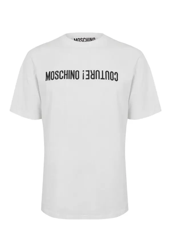 Moschino Classic Crew Neck Shortsleeve Top - White