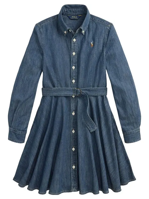 Polo Ralph Lauren Denim Shirt Dress With Belt - Blue