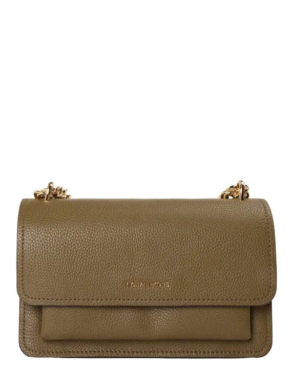 Michael Kors Leather Crossbody Bag With Chain Strap - Green