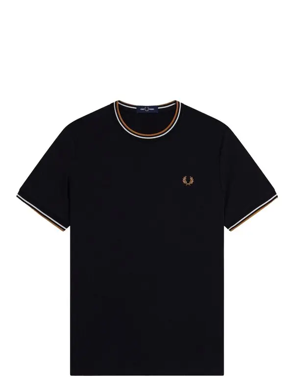Fred Perry Simple Crew Neck Shortsleeve Top - Black