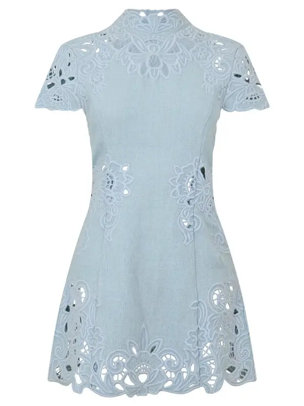 Cult Gaia Fitted Short Dress With Cut-out Detailing - Blue