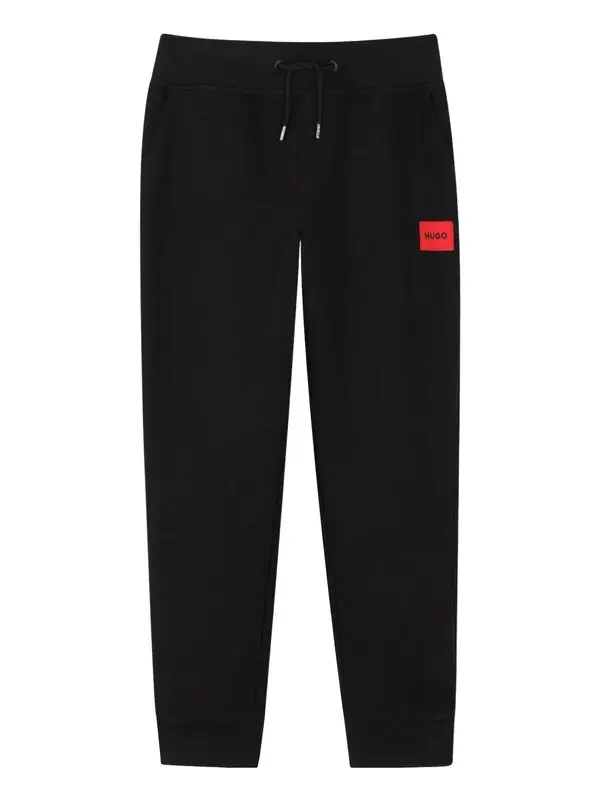 Hugo Boss Fleece Joggers With Drawstring Waist - Black
