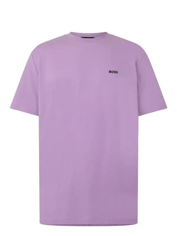 Hugo Boss Green T-shirt With Logo Design Stretch Cotton - Purple