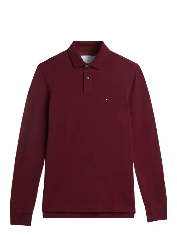 Tommy Hilfiger Long Sleeve Polo Shirt - Brown