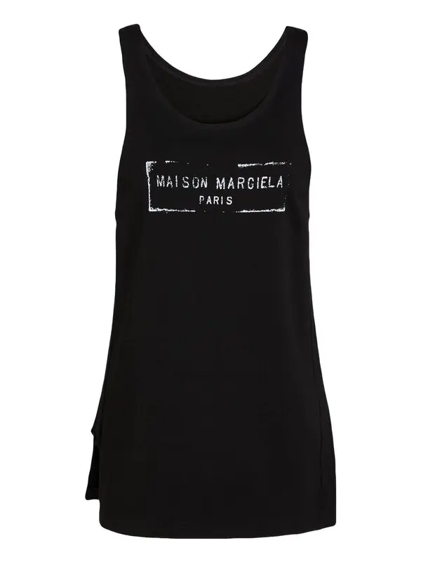 MAISON MARGIELA Sleeveless Jersey Vest - Black