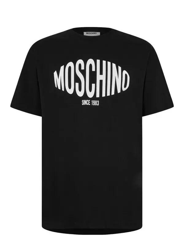 Moschino Simple Crew Neck Shortsleeve Top - Black