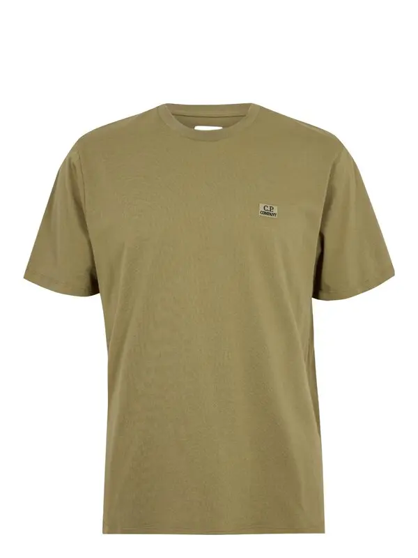 C.P. COMPANY Simple Crew Neck Shortsleeve Top - Green