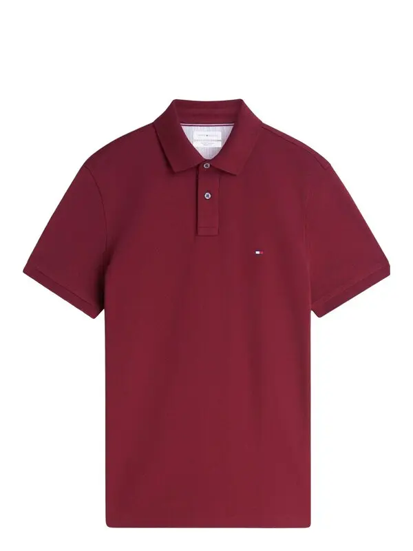 Tommy Hilfiger Solid Color Polo Shirt - Red