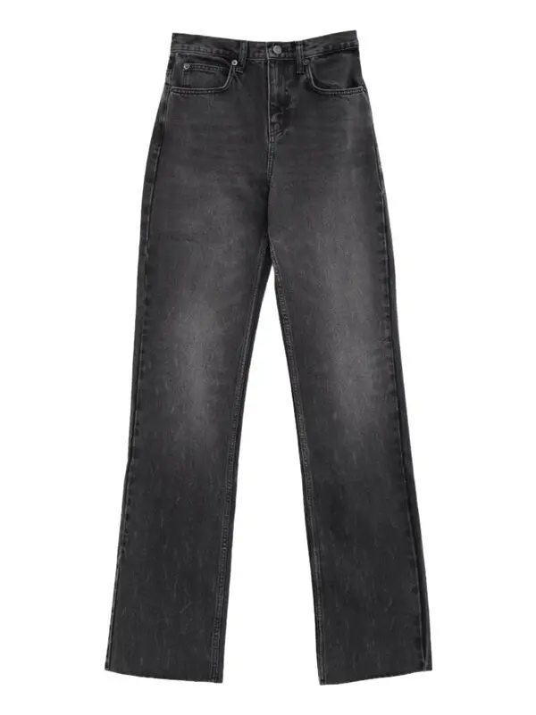 THE FRANKIE SHOP Faded-wash Denim Trousers - Grey
