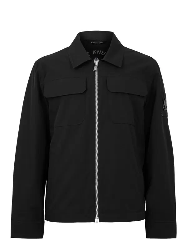Moose Knuckles Stand Collar Zip-up Jacket - Black