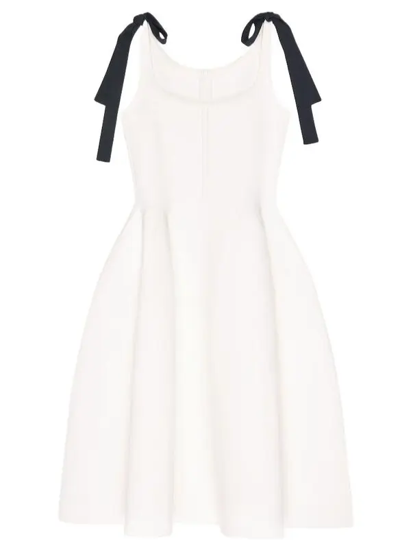 Givenchy Midi Dress With Bow Detail - White