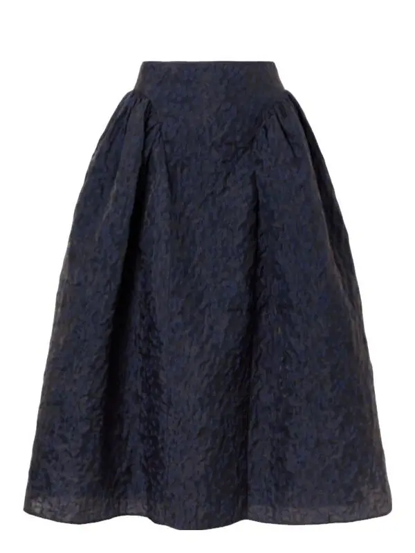 Cecilie Bahnsen Floral-jacquard Midi Skirt - Black