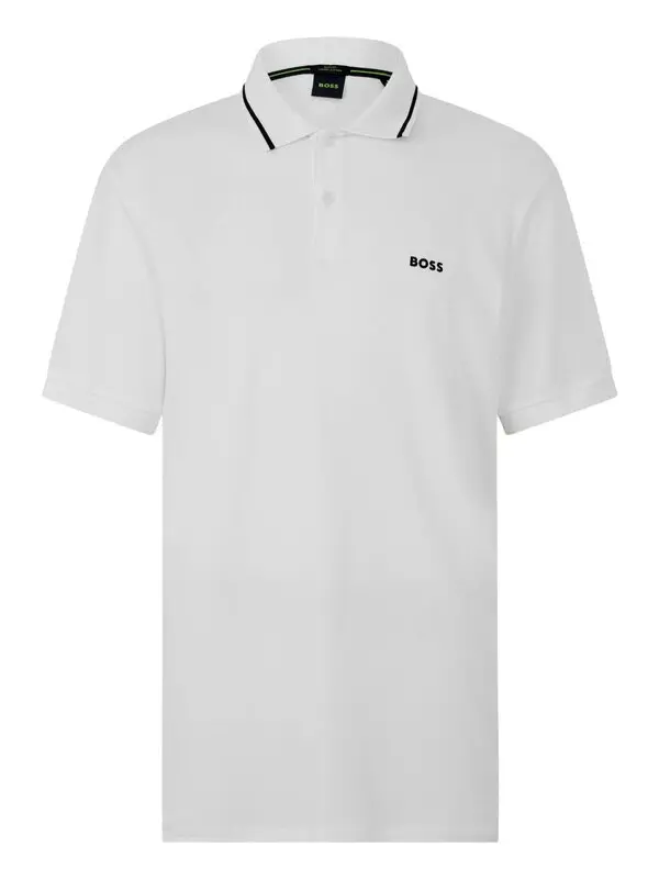 Hugo Boss Solid Polo Shirt - White