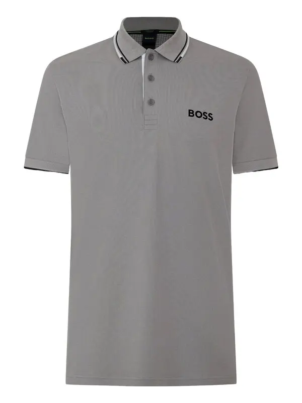 Hugo Boss Solid Polo Shirt - Silver