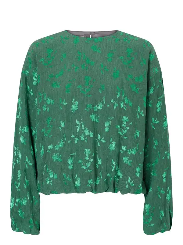 Dries Van Noten Floral Jacquard Cloqué Blouse - No