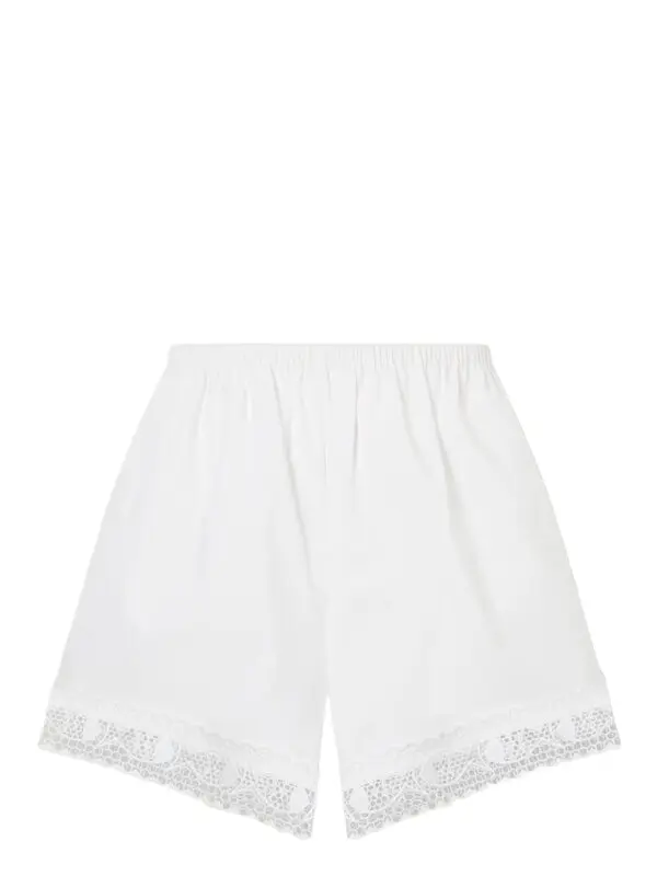 Staud Adolfo Brezza Embroidered Cotton-blend Shorts - No
