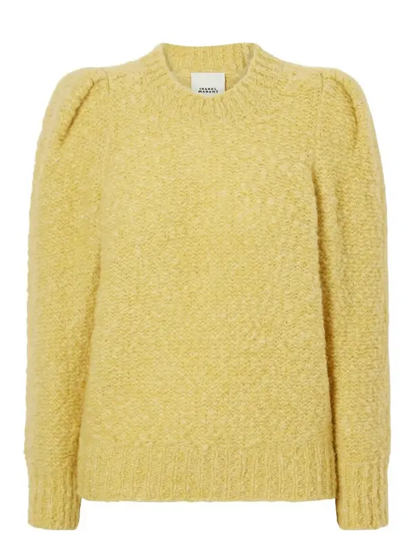 Isabel Marant Étoile Emma Gathered Wool-blend Bouclé Sweater - Nude