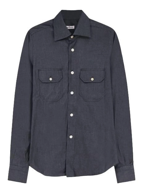 Kiton Pocketed Shirt - Black