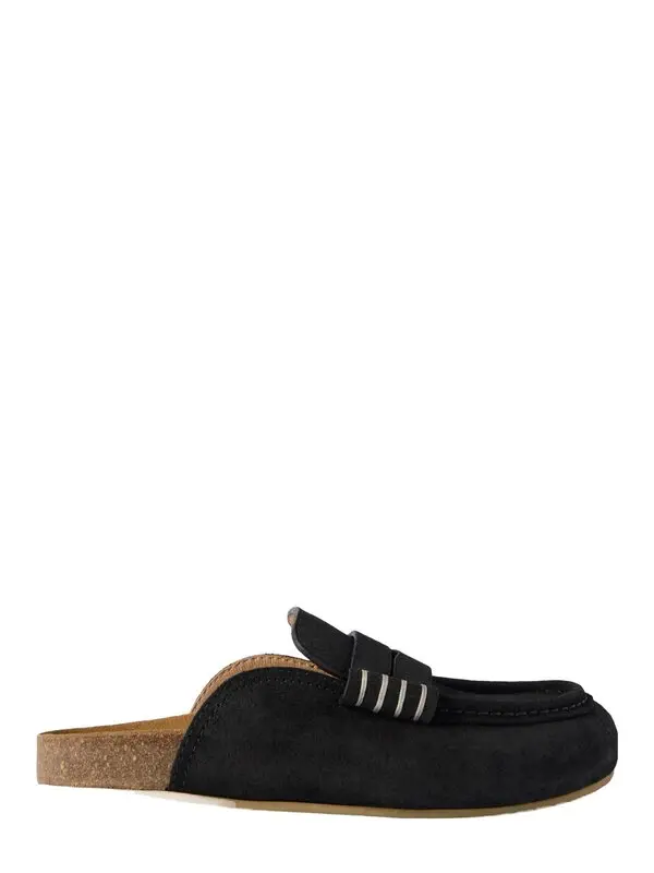 J.W.ANDERSON Jw Anderson Stitch Loafer Mules - Black