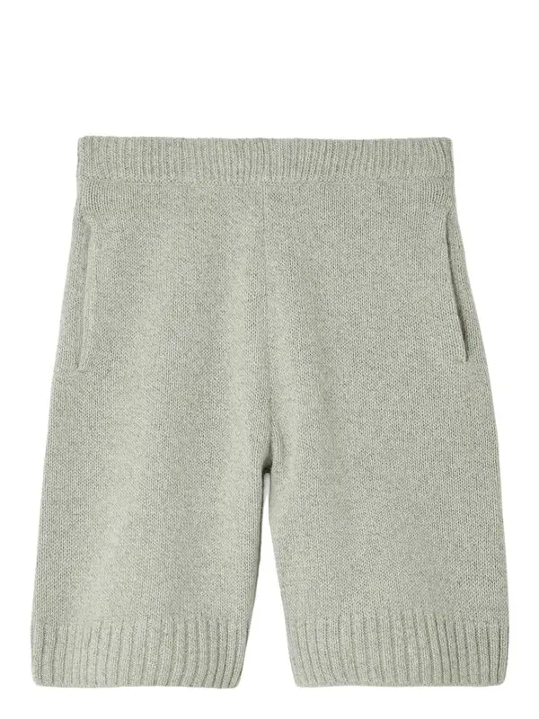 Auralee Mélange Cashmere And Silk-blend Shorts - Gray
