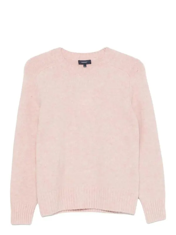 Soeur Ribbed-trim Crew Neck Sweater - Light Rose