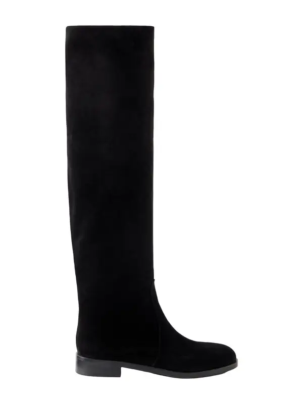GIANVITO ROSSI Suede Over-the-knee Boots - Black