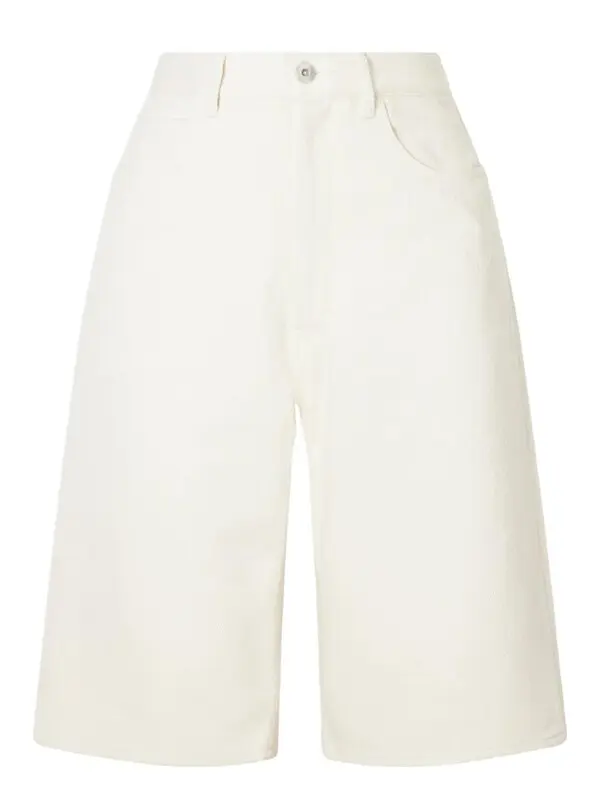 Auralee Silk-denim Culottes - White