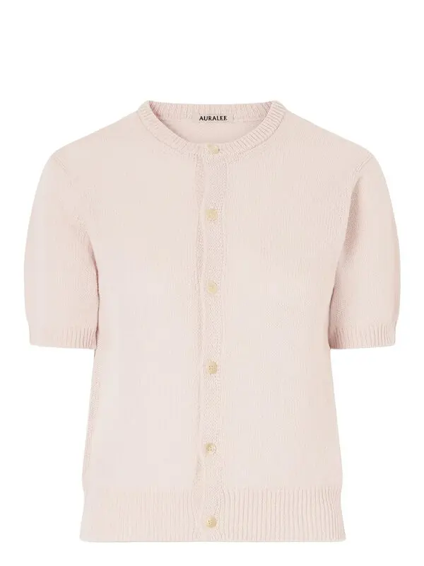 Auralee Button Short-sleeve Cardigan - No