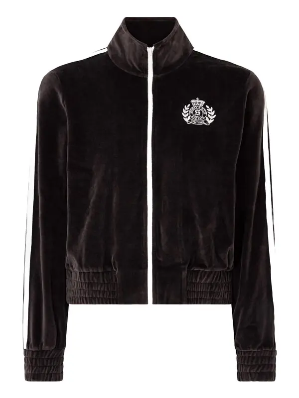 SPORTY  RICH Sporty & Rich Elio Embroidered Track Jacket - Brown