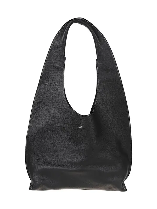 A.p.c. Logo Shoulder Bag - Black