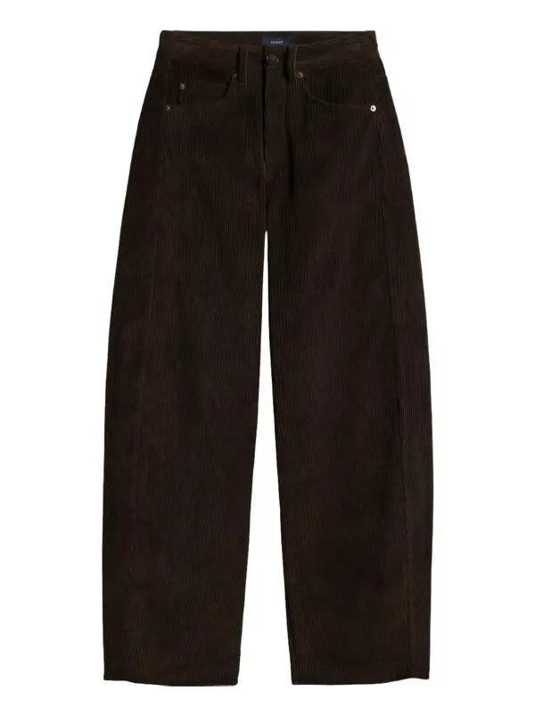 Soeur Flared Casual Trousers - Brown