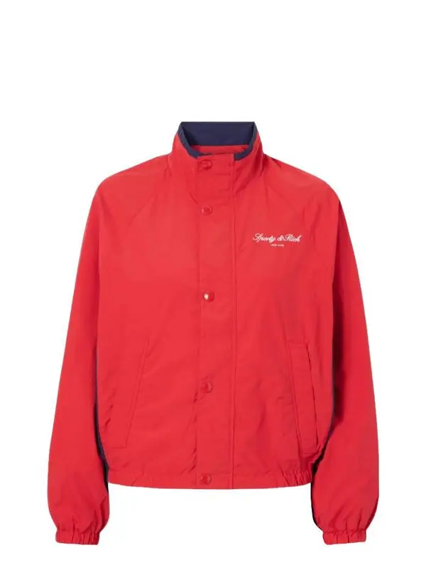 SPORTY  RICH Sporty & Rich Embroidered Logo Shell Jacket - No