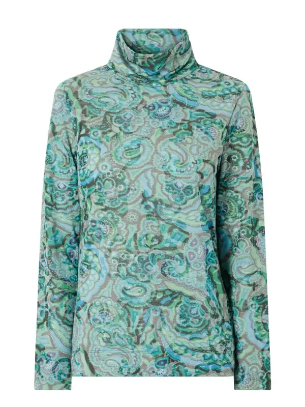 Dries Van Noten Paisley Print Long Sleeve Turtleneck - No