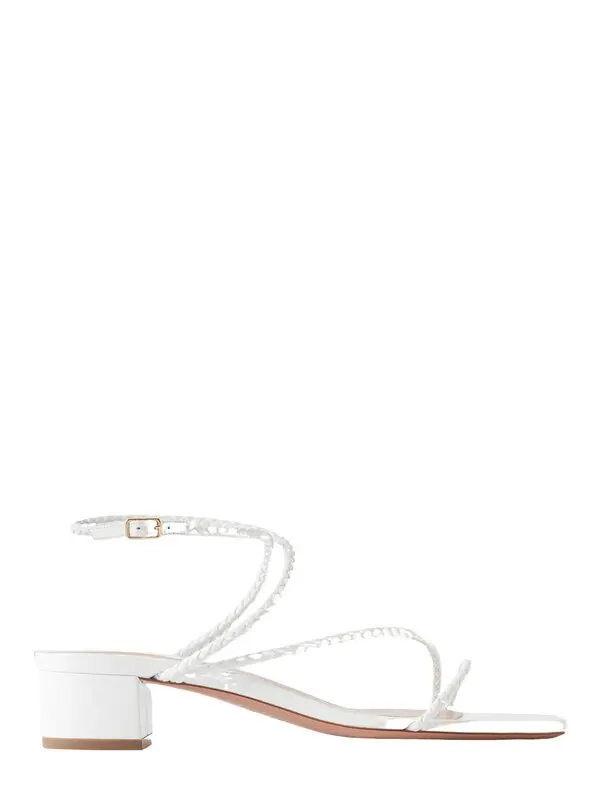 AQUAZZURA Braided Leather Sandals - No