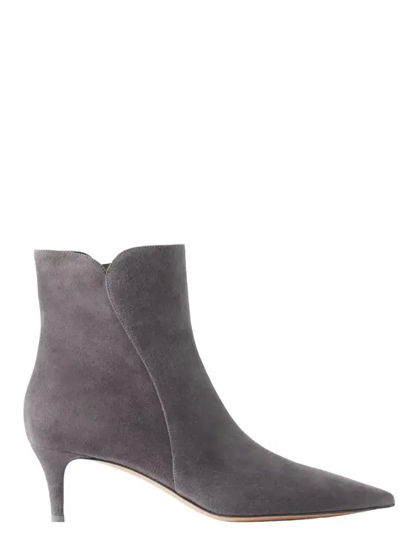 GIANVITO ROSSI Suede Ankle Boots - Black