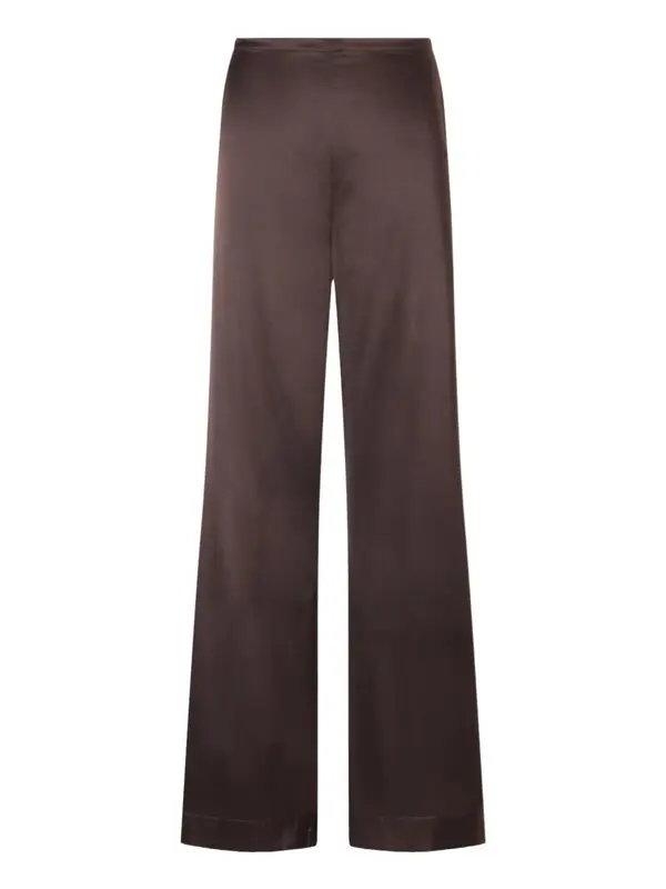 Staud Wide Leg Trousers With Cuffed Hem - Black