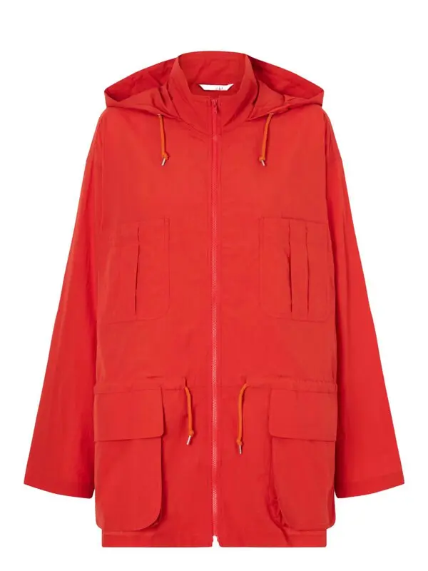 Auralee Hooded Utility Jacket - Red