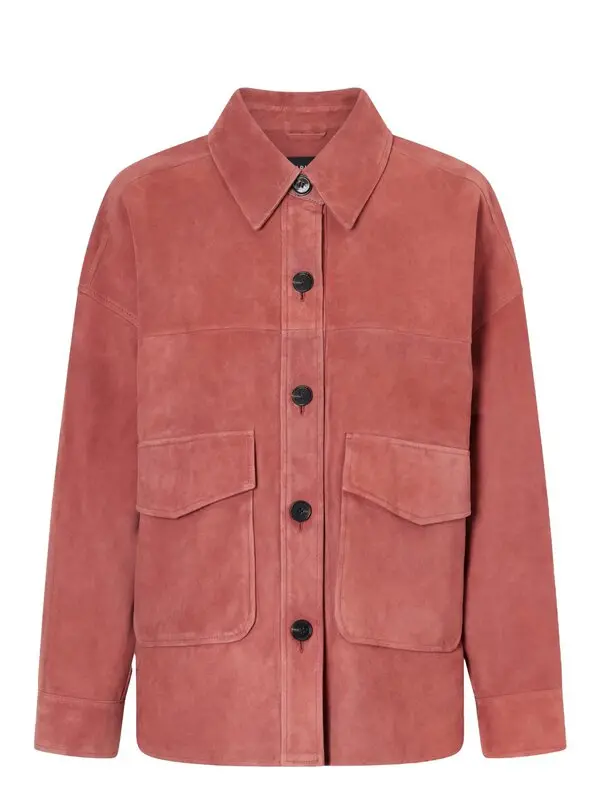 ARMA Kaylee Paneled Suede Jacket - Brown