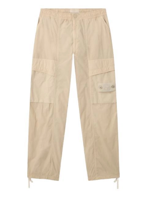Stone Island Cargo Trousers With Snap Pockets - Light Brown