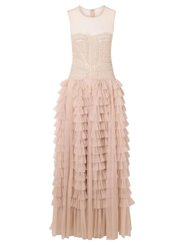 Ulla Johnson Crochet And Tulle Gown - No