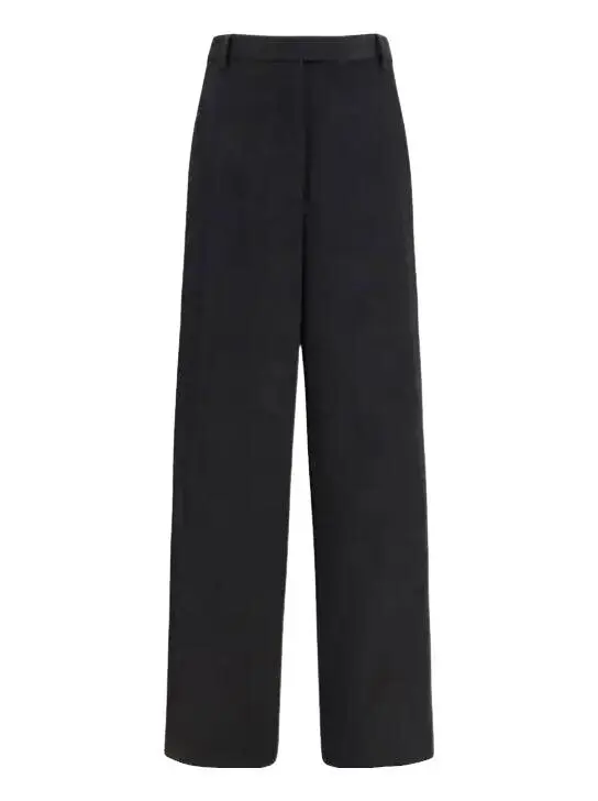 Dries Van Noten Wide-leg Jacquard Trousers - Black