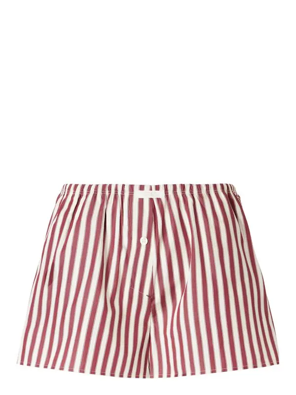 ERES Striped Cotton-poplin Pajama Shorts - No