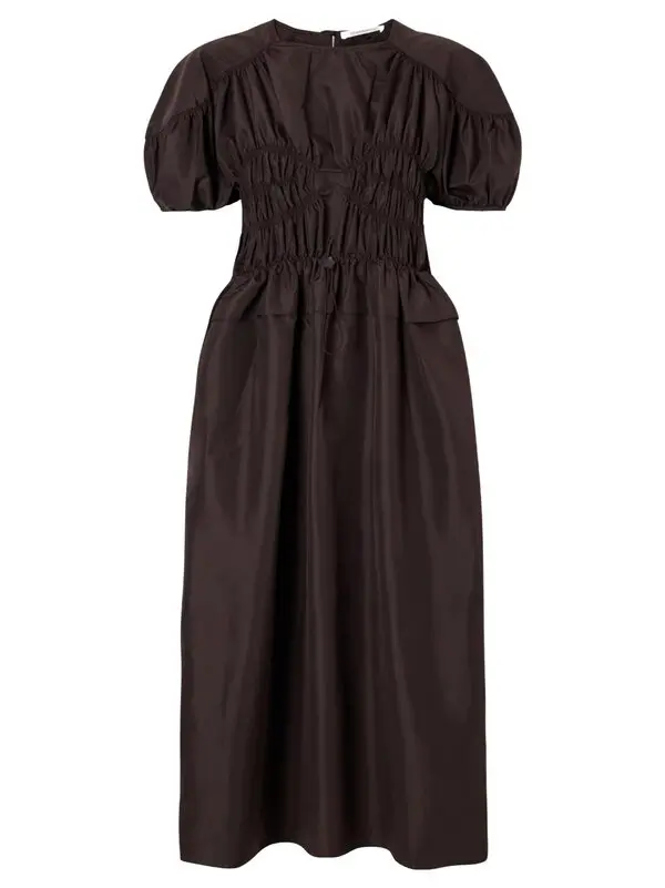 Cecilie Bahnsen Short Sleeve Fitted Dress - Black