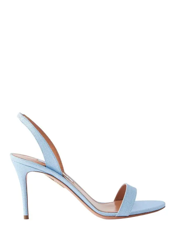 AQUAZZURA Raffia Slingback Sandals - No