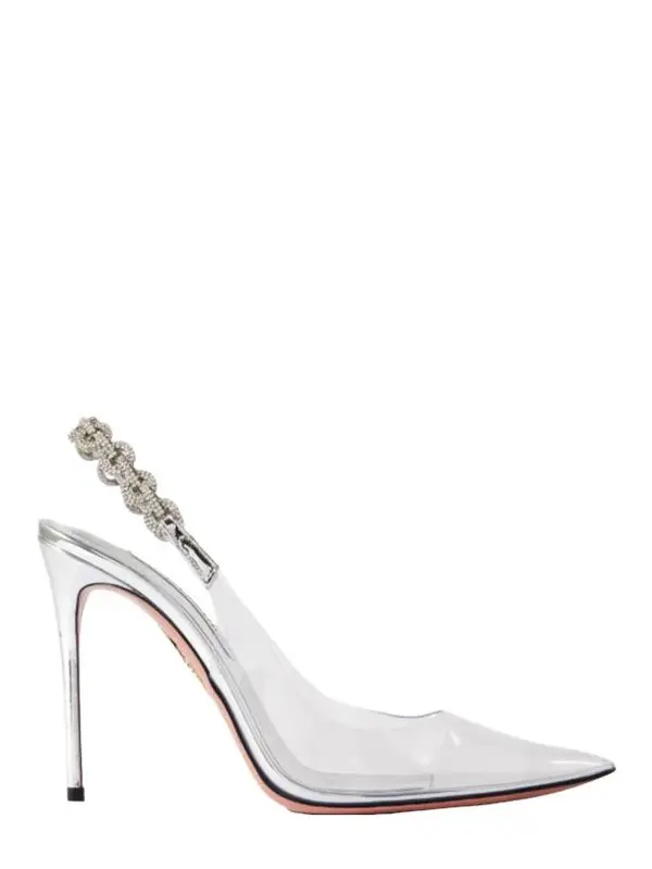 AQUAZZURA Embellished Pvc Slingback Pumps - No