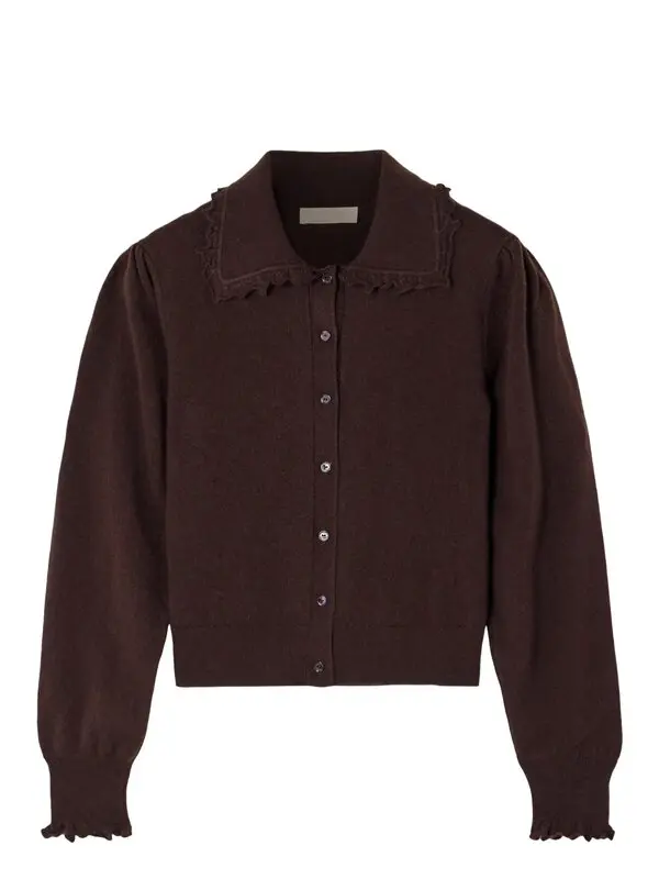Ulla Johnson Collared Cashmere Cardigan - Brown