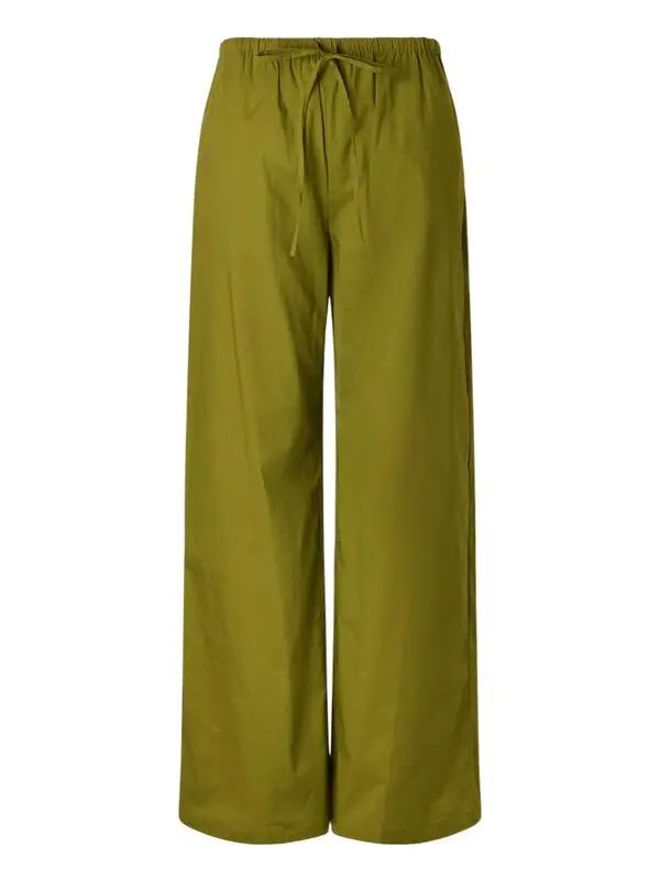 Staud Loose Drawstring Wide-leg Trousers - Brown